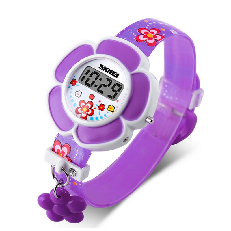 Nituyy Kids Grils Wrist Watches 3D Cute Cartoon Flower Electronic ...