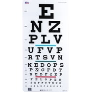 Bawsh Kashsurg Snellen Visual Acuity Eye Chart for 10 Feet Size 14 x 9 ...
