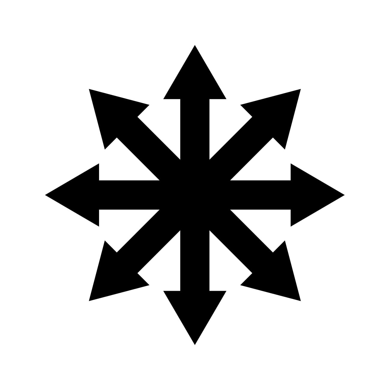 Chaos Symbol Sticker Decal Die Cut - Self Adhesive Vinyl - Weatherproof ...