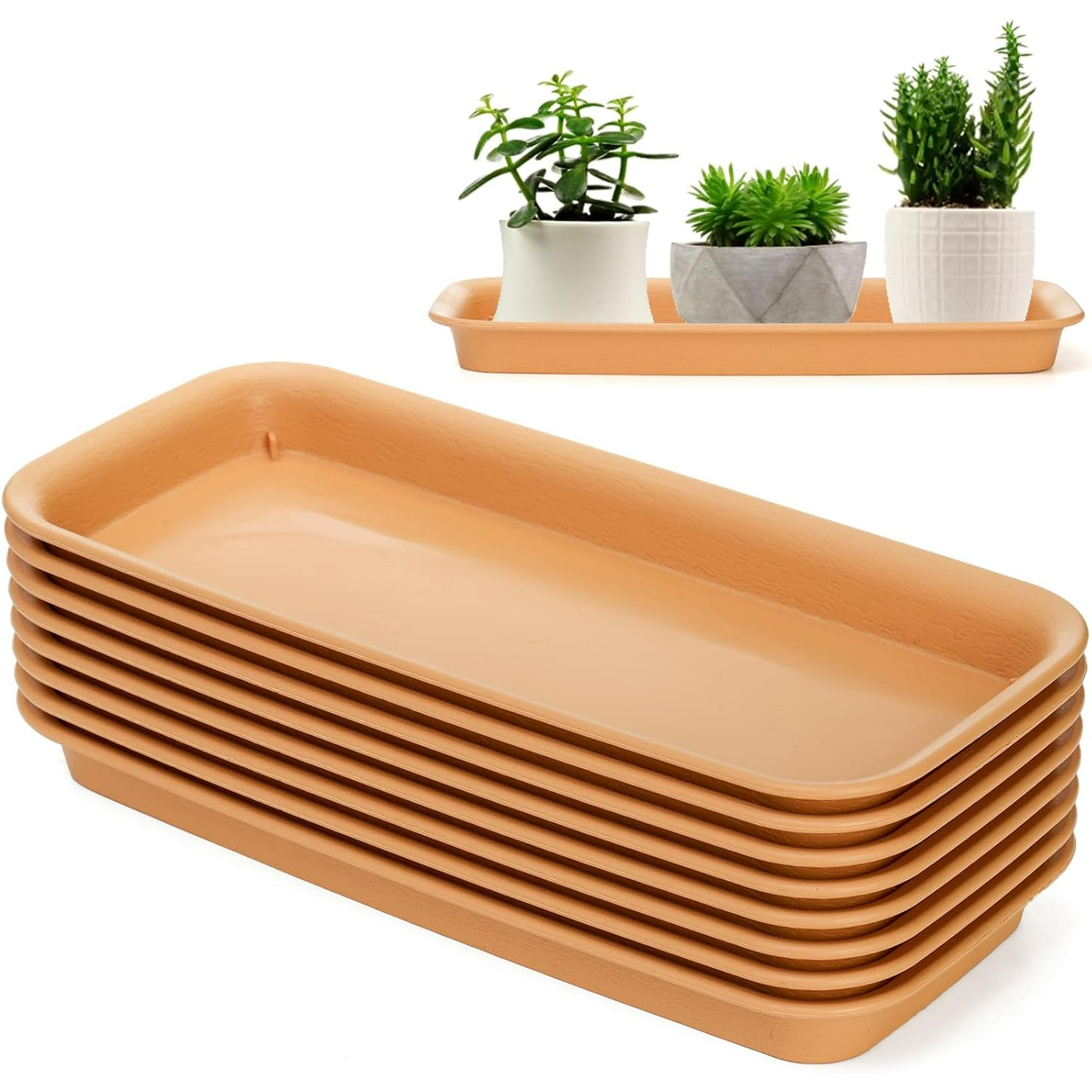 Click here for Ld Seller 8 Pack Rectangular Plant Saucers  12 X 5... prices