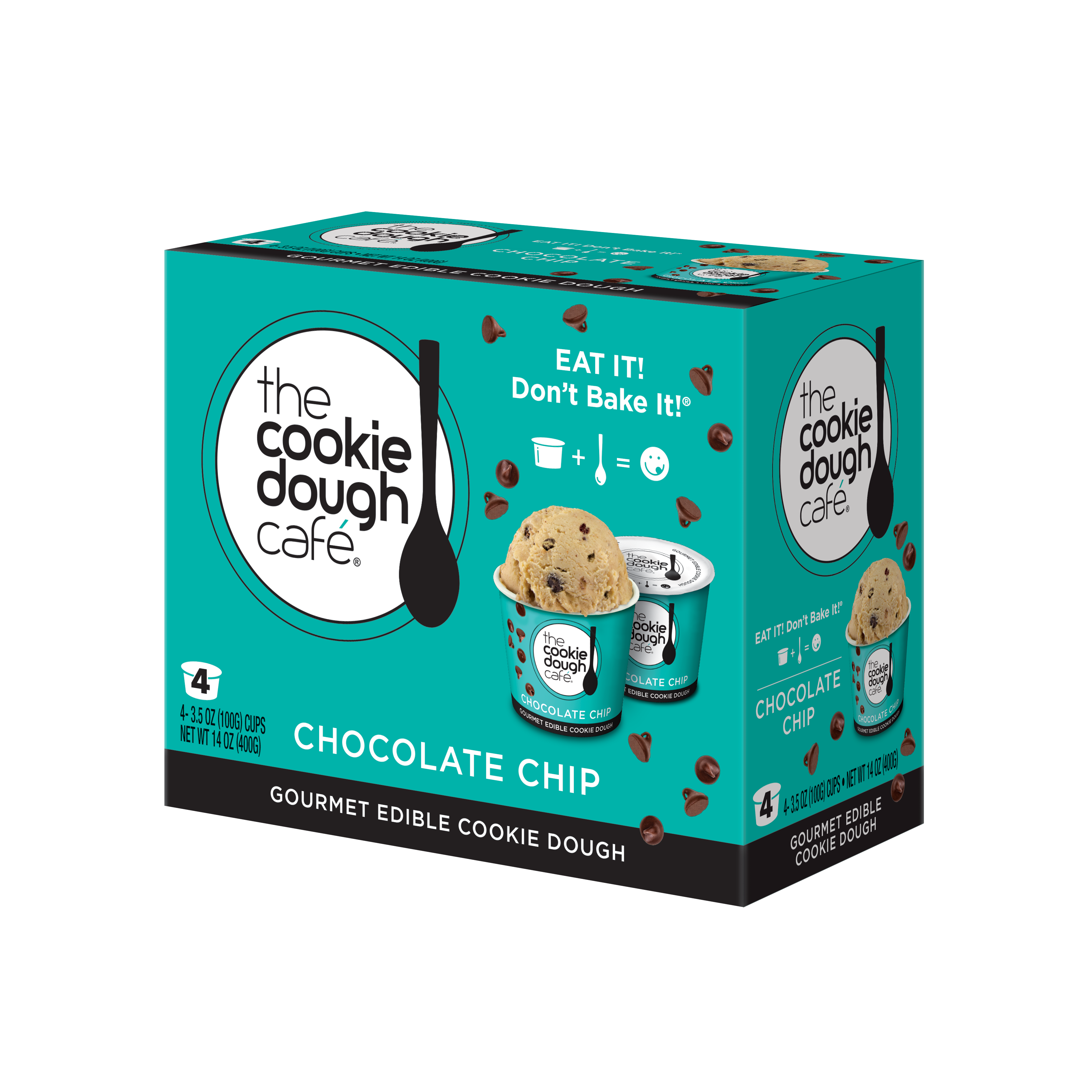 The Cookie Dough Cafe Chocolate Chip Edible Cookie Dough 3 5 Oz 4