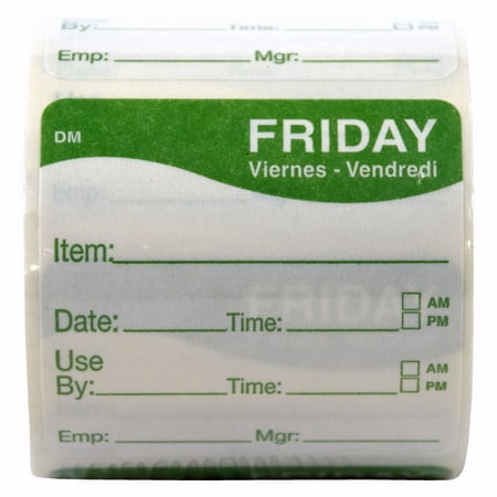 DayMark IT110053 DayMark Dissolvemark Day of the Week 2 x 2 Dissolvable ...