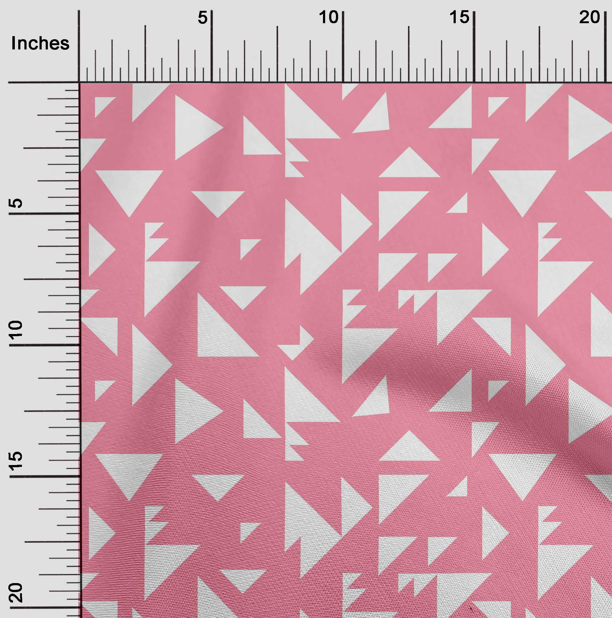 oneOone Viscose Chiffon Fabric Triangle Geometric Print Fabric By The ...