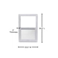24 in. x 36 in. White Double-Pane Insulated Glass Vinyl Single Hung ...