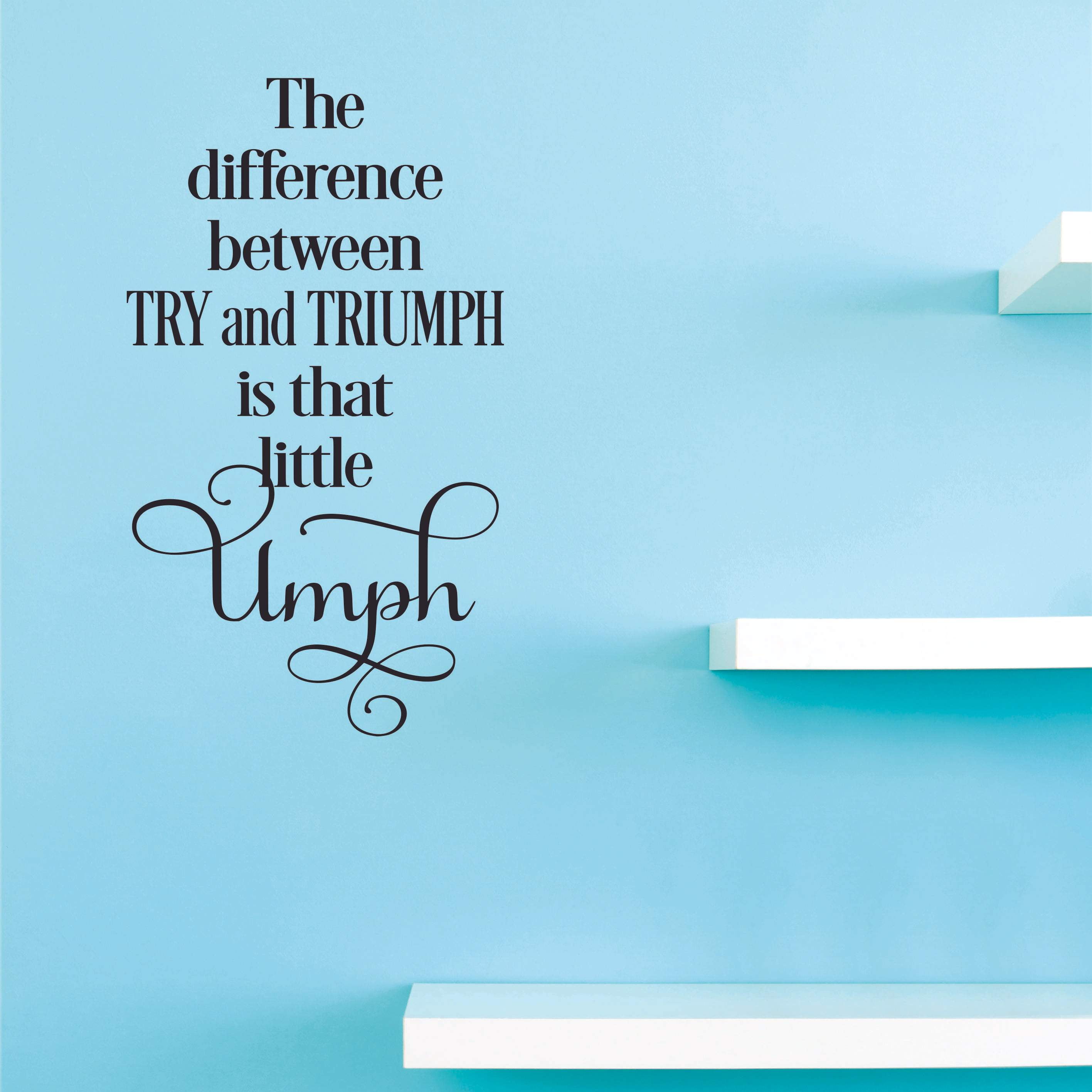 Cool Art Wall Lettering Quotes Decal - 10" x 20" The Difference Between ...