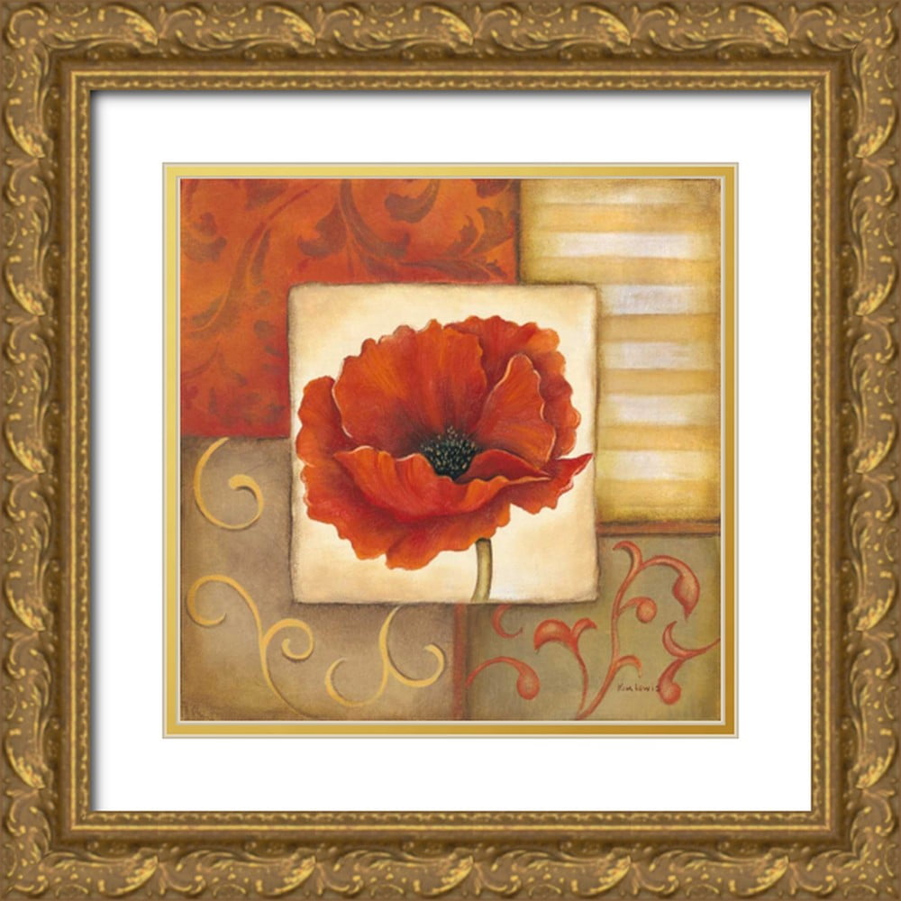 Lewis, Kim 15x15 Gold Ornate Wood Framed with Double Matting Museum Art ...