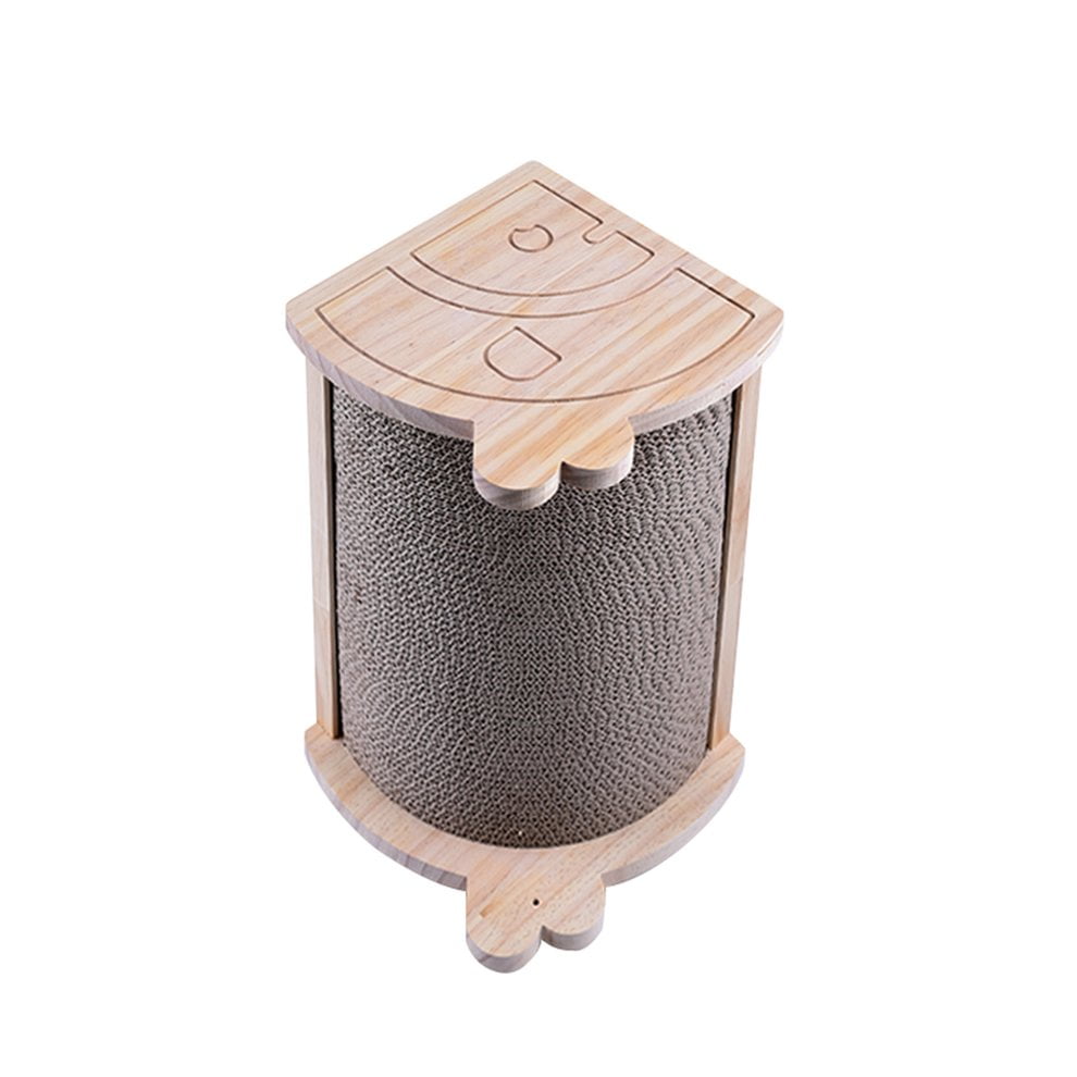 Newly Solid Wood Replaceable Corrugated Cat Posts Corner Scratching ...