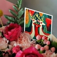3drose, Retro Modern Kitschy Christmas Reindeer in Woodland Black ...