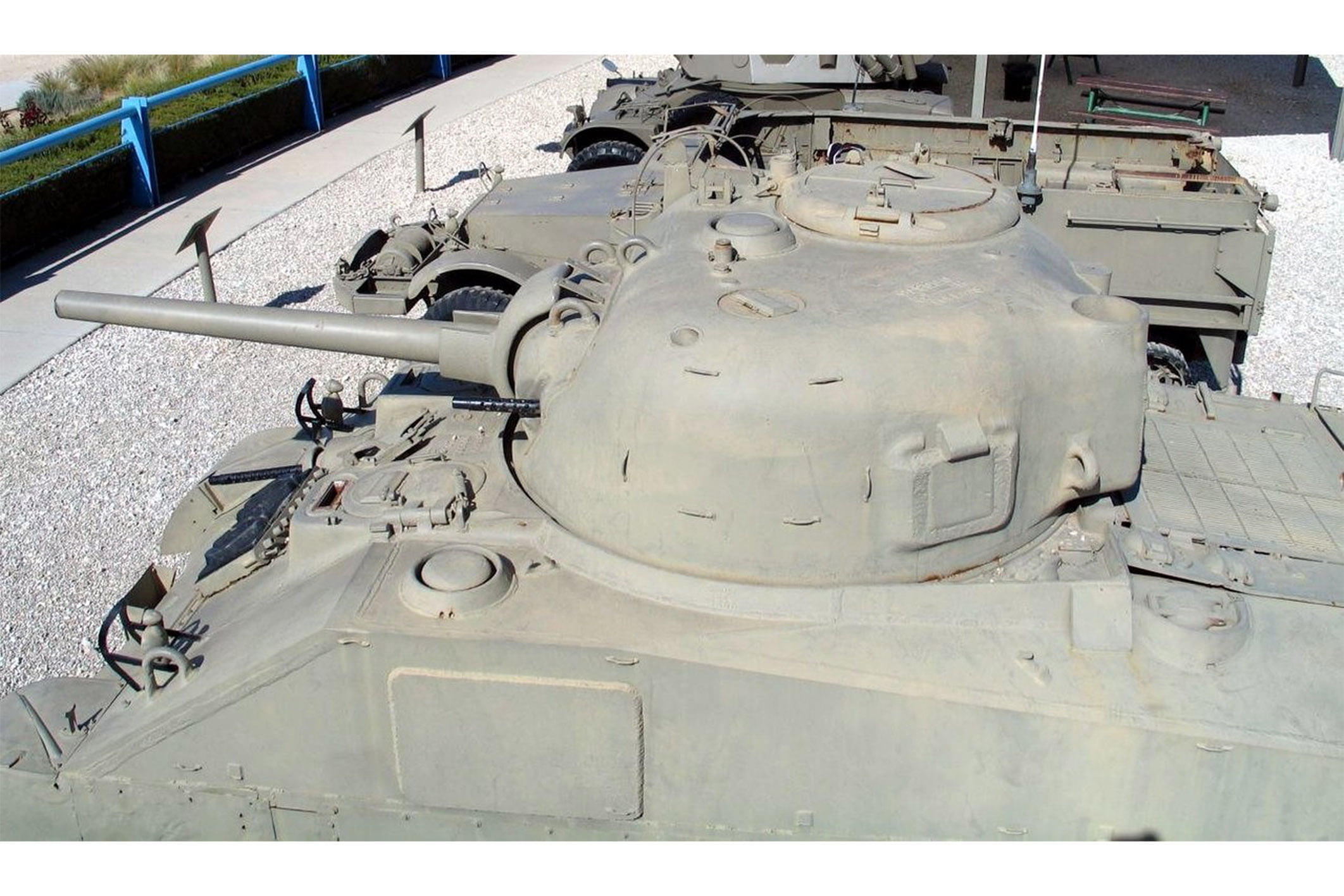 24x36 gallery poster, Sherman Tank 75 mm gun turret shows the single ...