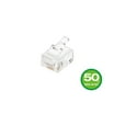 Monoprice 50-pcs RJ11 6P4C Plug for Flat Stranded Cable - Walmart.com