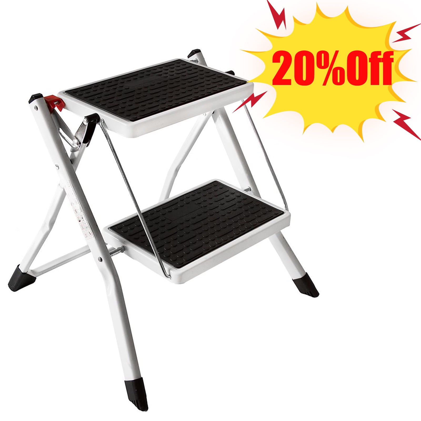 Dayplus Portable Anti-Slip 2 Step Ladder Stool for Home Kitchen Office ...