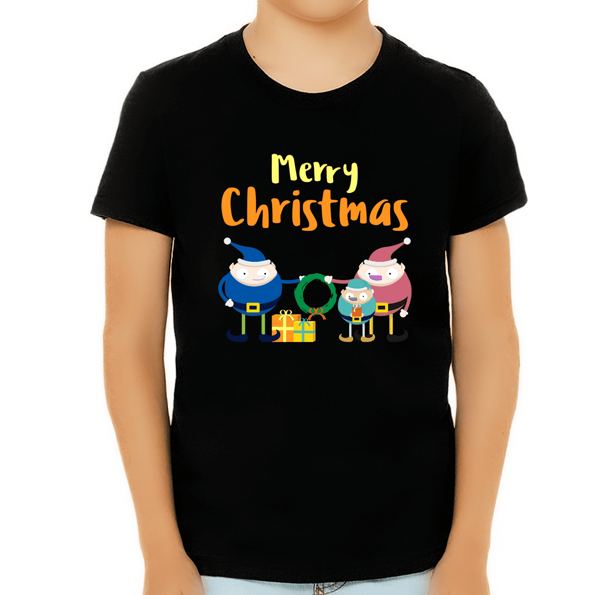 Cute Elfs Funny Christmas Shirts for Boys Christmas Tshirts Kids ...