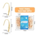100Pcs 2 Style 316 Stainless Steel Earring Hooks with Vertical Loops ...
