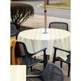 Abstract White Striped Square Outdoor Tablecloth with Umbrella Hole ...