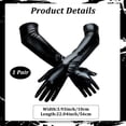 1pair Imitation Leather Long Gloves Metallic Gloves for Lady Girls ...