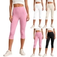 Capri Pants for Women High Waisted Slim Fitted Stretch Lightweight ...