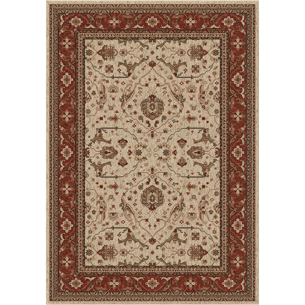 Orian Symphony Area Rugs - 4917 Traditional Oriental Ivory Scrolls ...