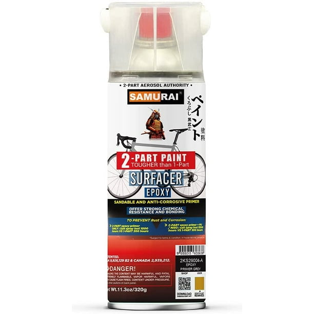 Samurai 2-Part Spray Paint Epoxy Primer for Bike Surfacer (Metal Primer ...