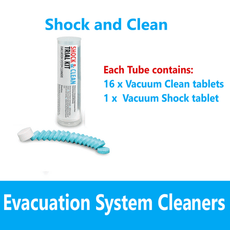 Dental Shock and Clean Evacuation System Cleaner Trial Kit (1 tube ...
