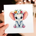 3drose, Funny Elephant Cub Decorated with Colorful Flowers. Animals for ...