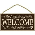 1 Welcome Wooden Hanging Letters Printed Plaque Wall Door Hanging ...