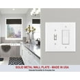 OVERSIZED 2 Gang Combo Metal Wall Plate - (1) Decorator / GFCI / Rocker ...