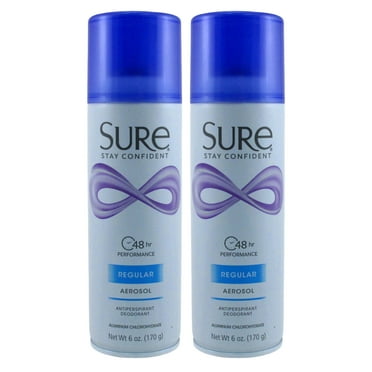 Sure Brand Pack of 6 - Regular Scent Anti-Perspirant Deodorant ...