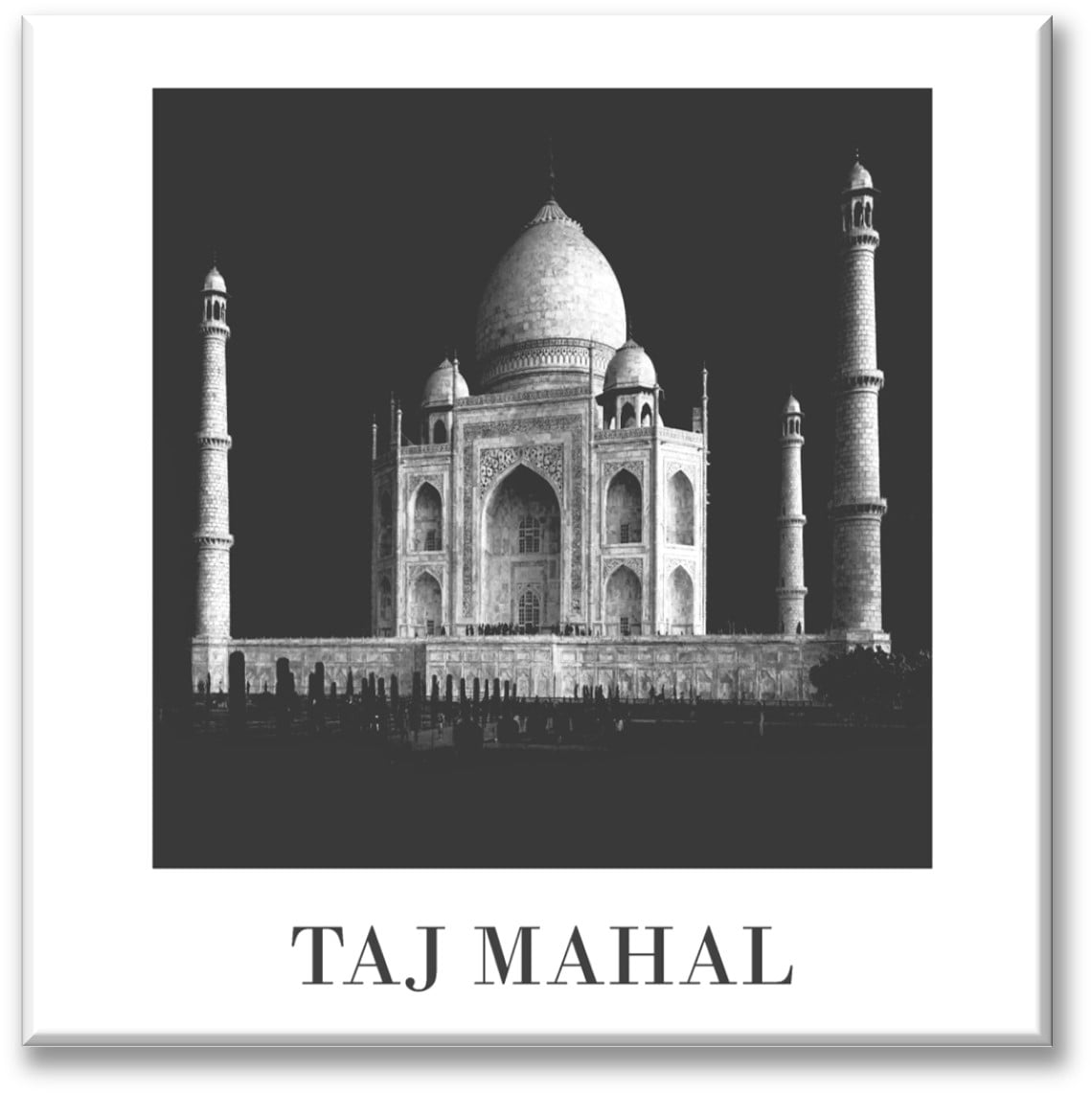 Cuadro Canva Listo Para Colgar Tipo Galería Taj Mahal 40X40 cm ...