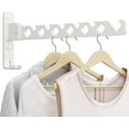 QRCOO Wall Mounted Foldable Drying Rack, Matte White, Rustproof, Indoor ...