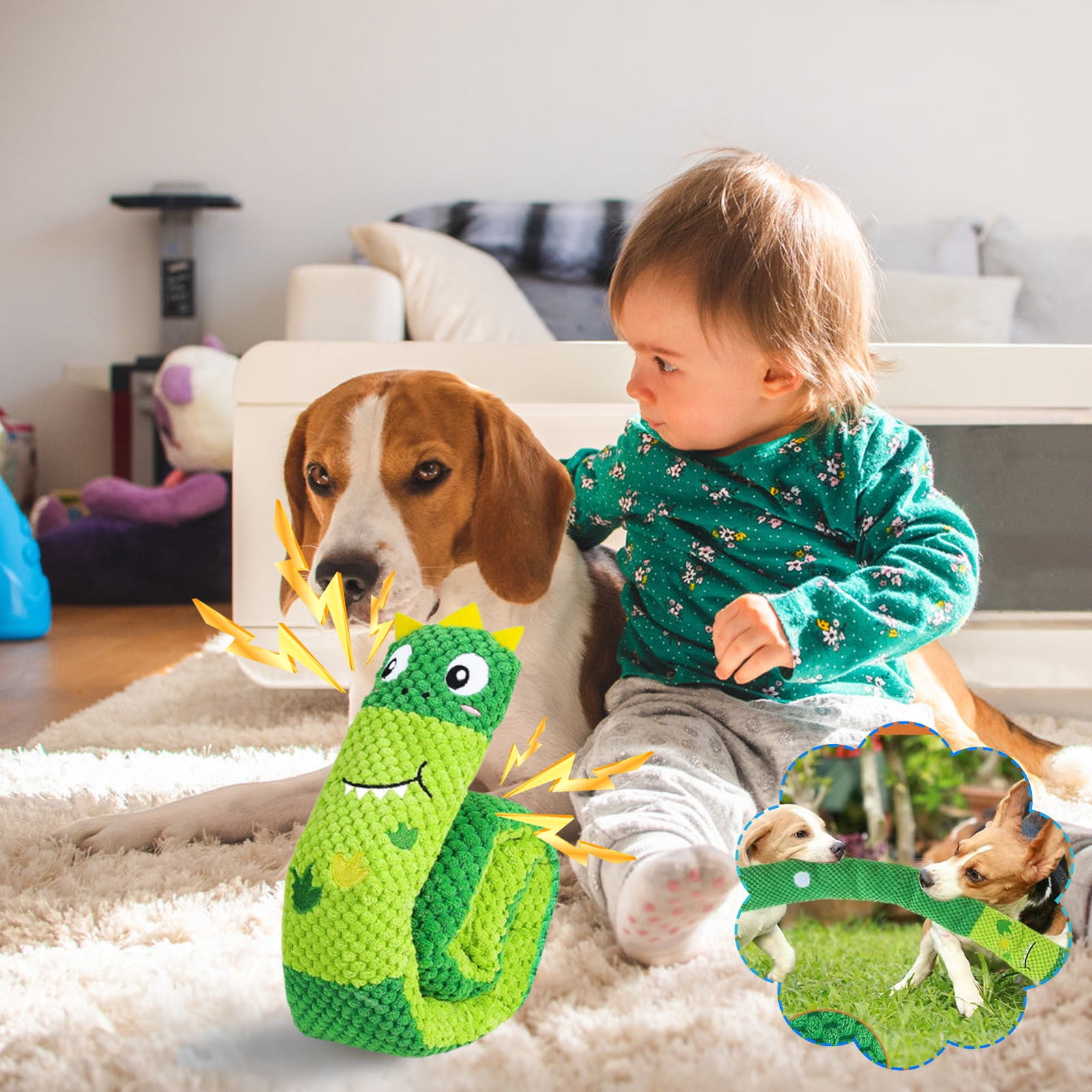 Click here for Onikri Dog Interactive Treat Toy Chew-Resistant Sq... prices