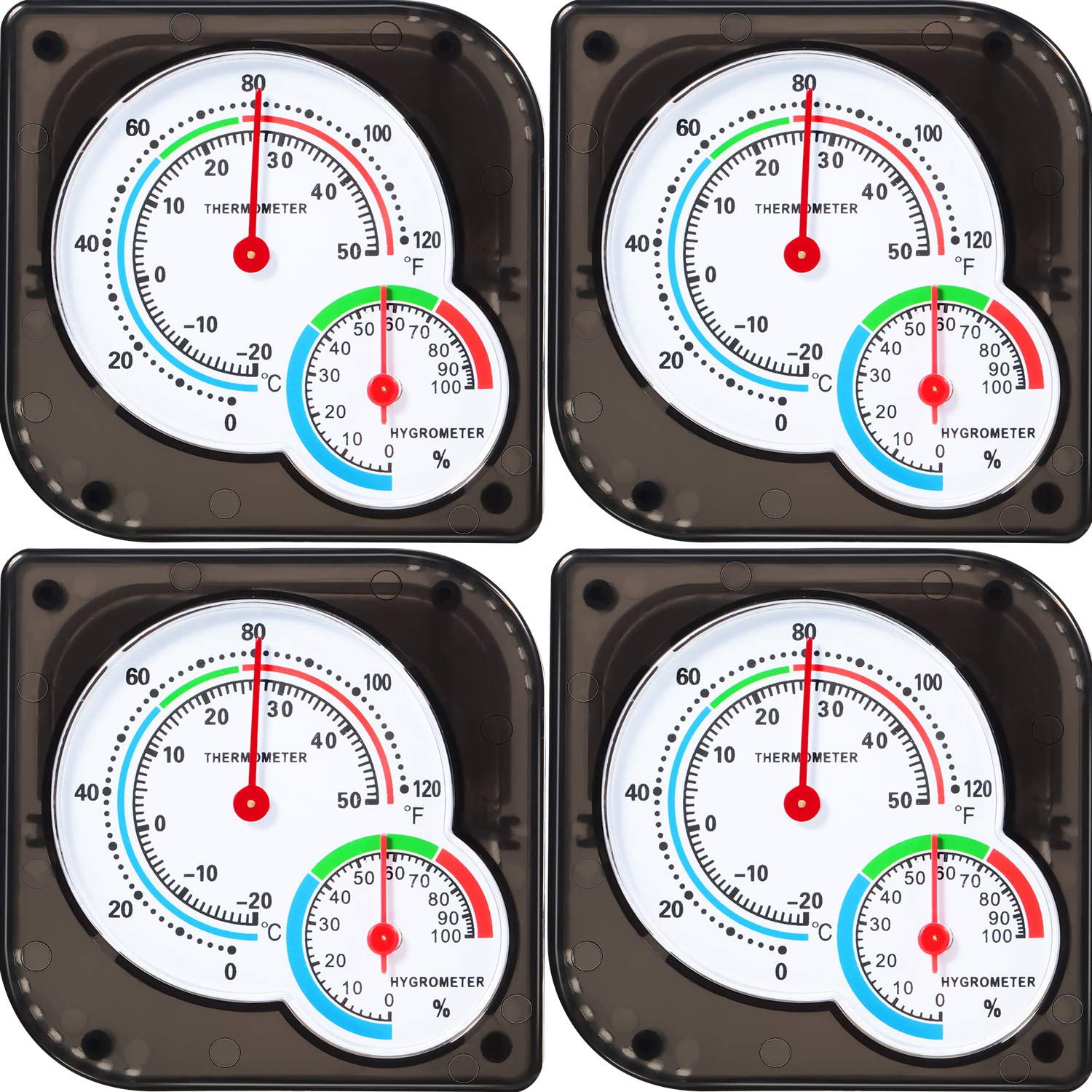 Click here for Fybto 4 Pieces Indoor Thermometer Hygrometer Tempe... prices