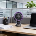 Portable Clip On Fan, 120° Auto Rotating Oscillating Table Fan, USB ...