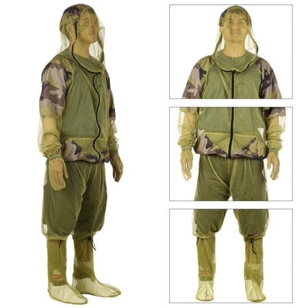Lixada Outdoor Mosquito Repellent Suit Bug Jacket Mesh Hooded Suits ...