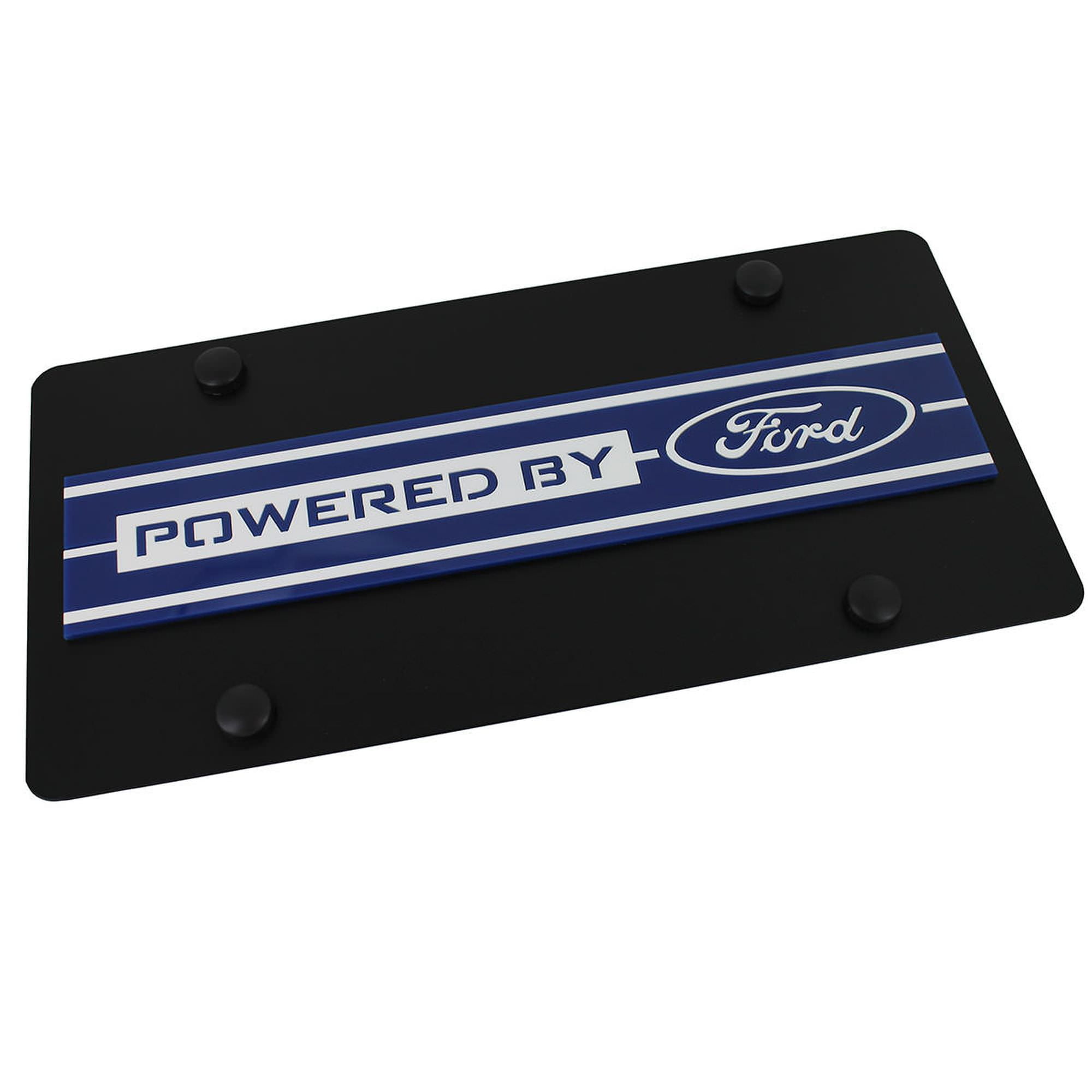 Ford Powered By Ford License Plate (Black) - Walmart.com