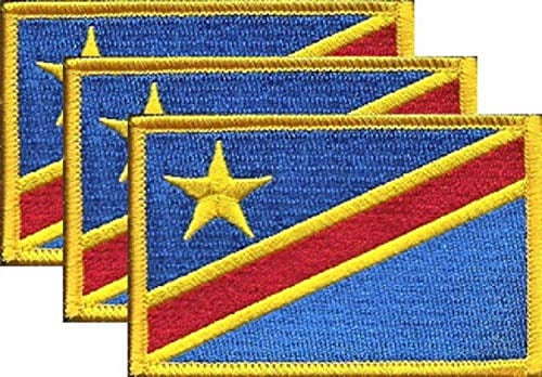 Pack of 3 Country Flag Patches 3.50" x 2.25", Three International ...