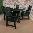 highwood® Eco-Friendly Recycled Plastic Weatherly 5pc Round Dining Set ...