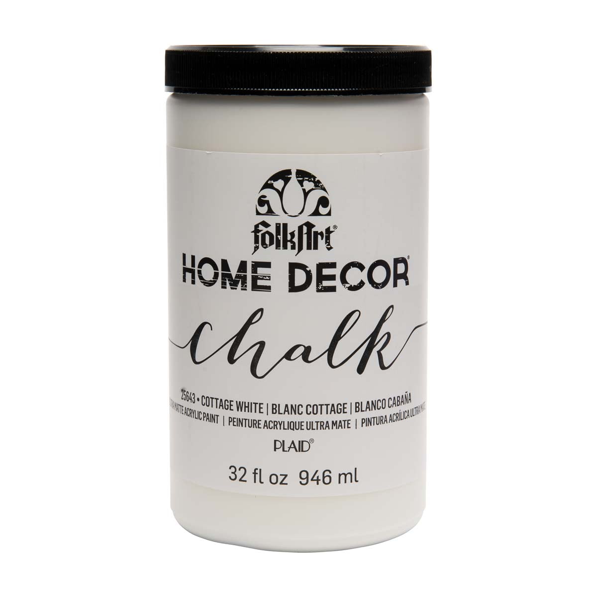FolkArt Home Décor Chalk Acrylic Craft Paint, Cottage White, Ultra ...