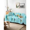 Blue Ice Cream Sofa Covers for 2-3 Cushion Couch L-Shaped Sectional ...
