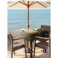 Bird Square Outdoor Tablecloth with Umbrella Hole Wild Grass Misty ...