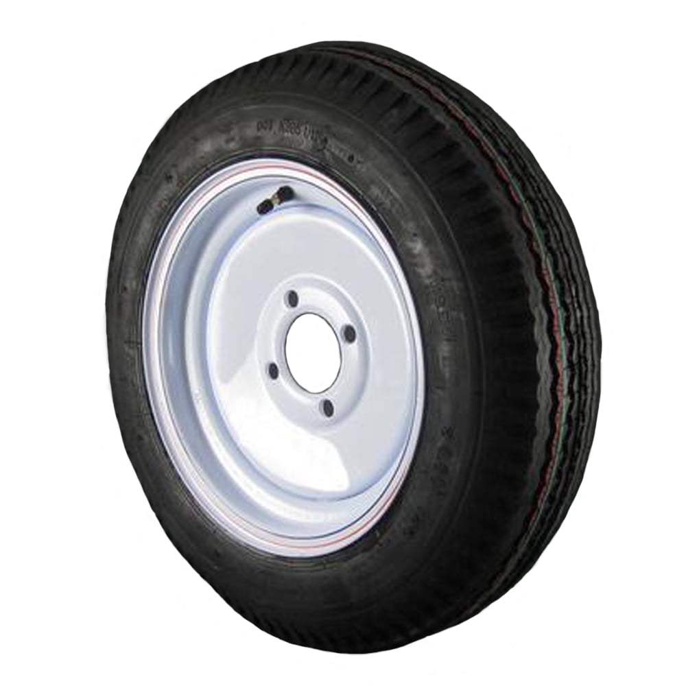 4.80X12 Loadstar Trailer Tire LRC on 4 Bolt White Solid Wheel - Walmart.com