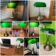 YANSUN Green Glass Bankers Desk Lamp, UL Listed, Antique Desk Lamps ...