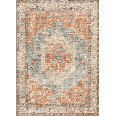 Homespice Log Cabin Step Reversible Red Cotton Rug 20" x 30" Rect ...