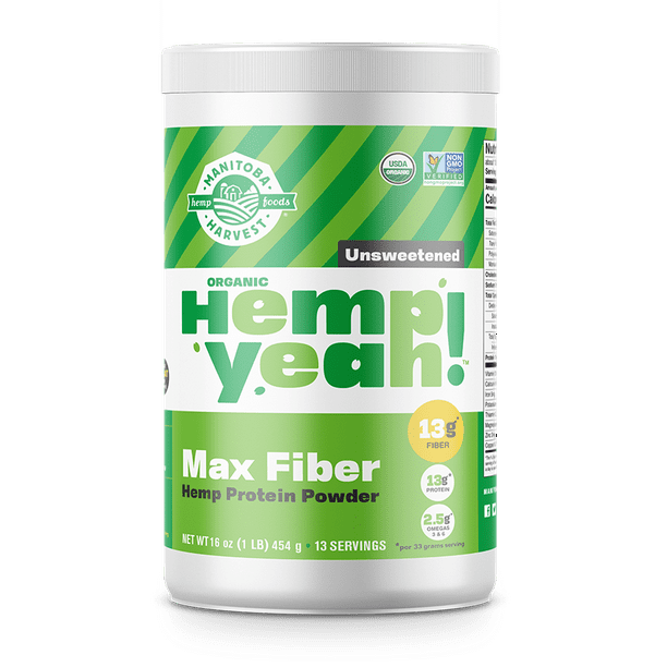 Manitoba Harvest Hemp Yeah! Max Fiber Powder, Unsweetened, 8g Protein ...