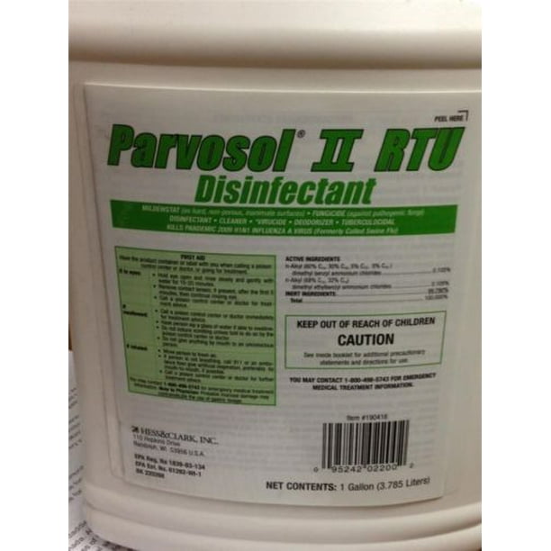 Parvosol II RTU Disinfectant Ready-to-Use one Gallon - Walmart.com ...