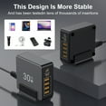 6-in-1 USB C Fast Charger Station, GaN Technology PD30W+USB-C/A Charger ...
