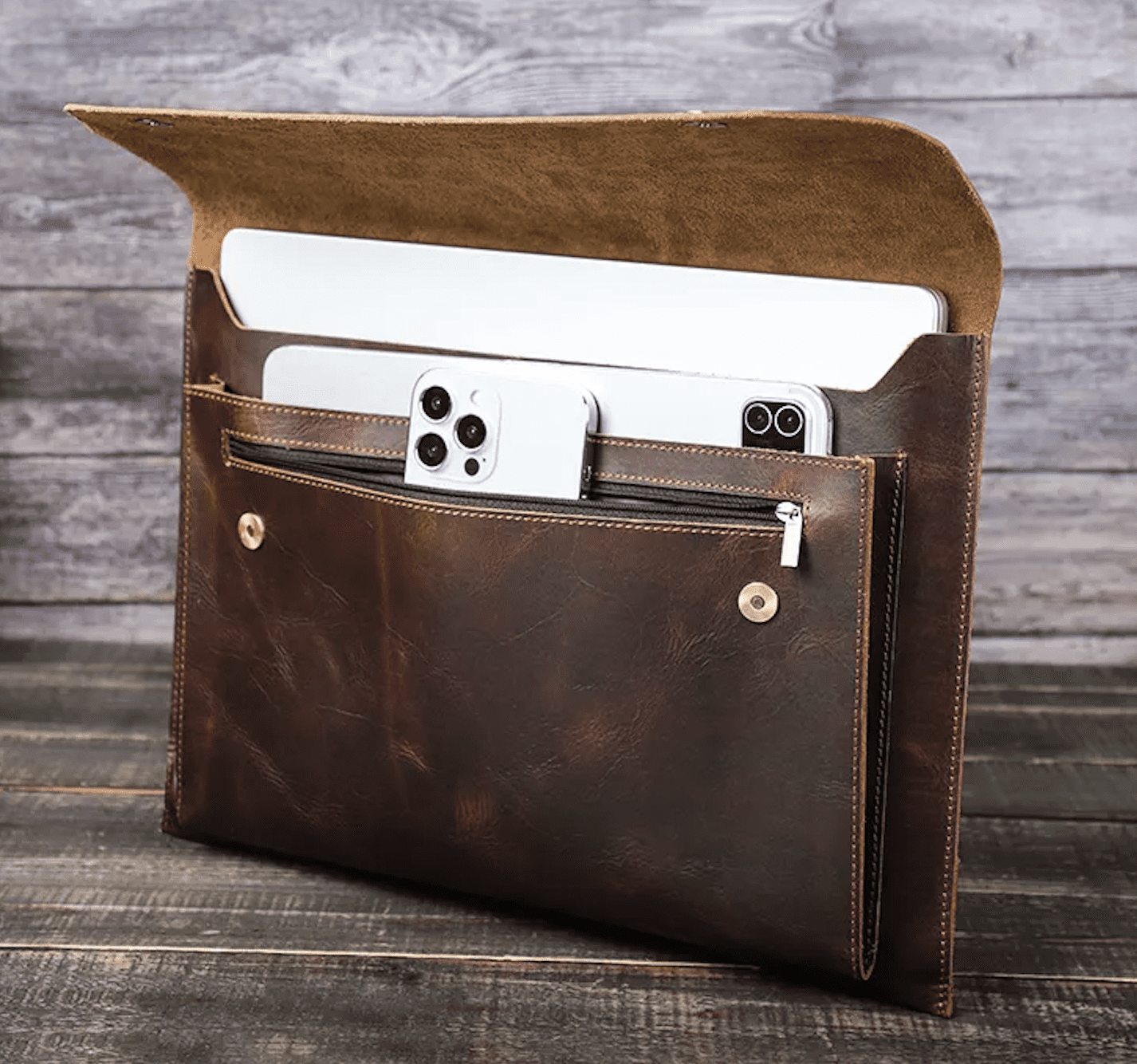 Genuine Leather Laptop Case Sleeve for Apple MacBook Air MacBook Pro ...