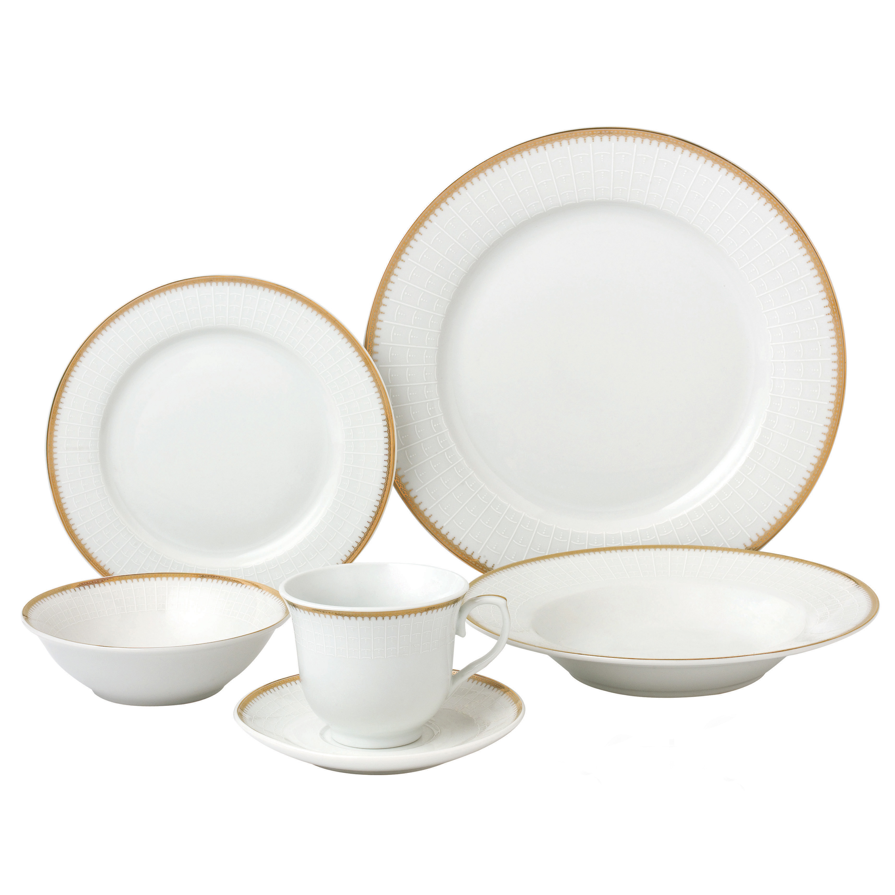 Stylish and Elegant 24 Pieces Porcelain Dinnerware Set Service for 4 ...