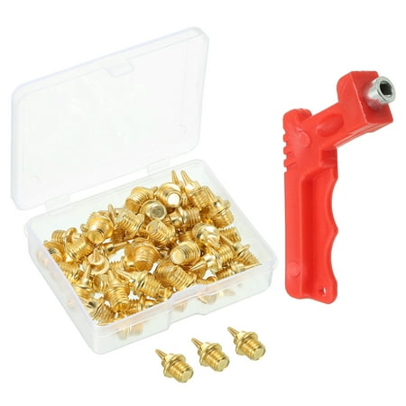 Uxcell 1/4" Track Spikes Steel Short Spike Sports Spikes with Spike ...