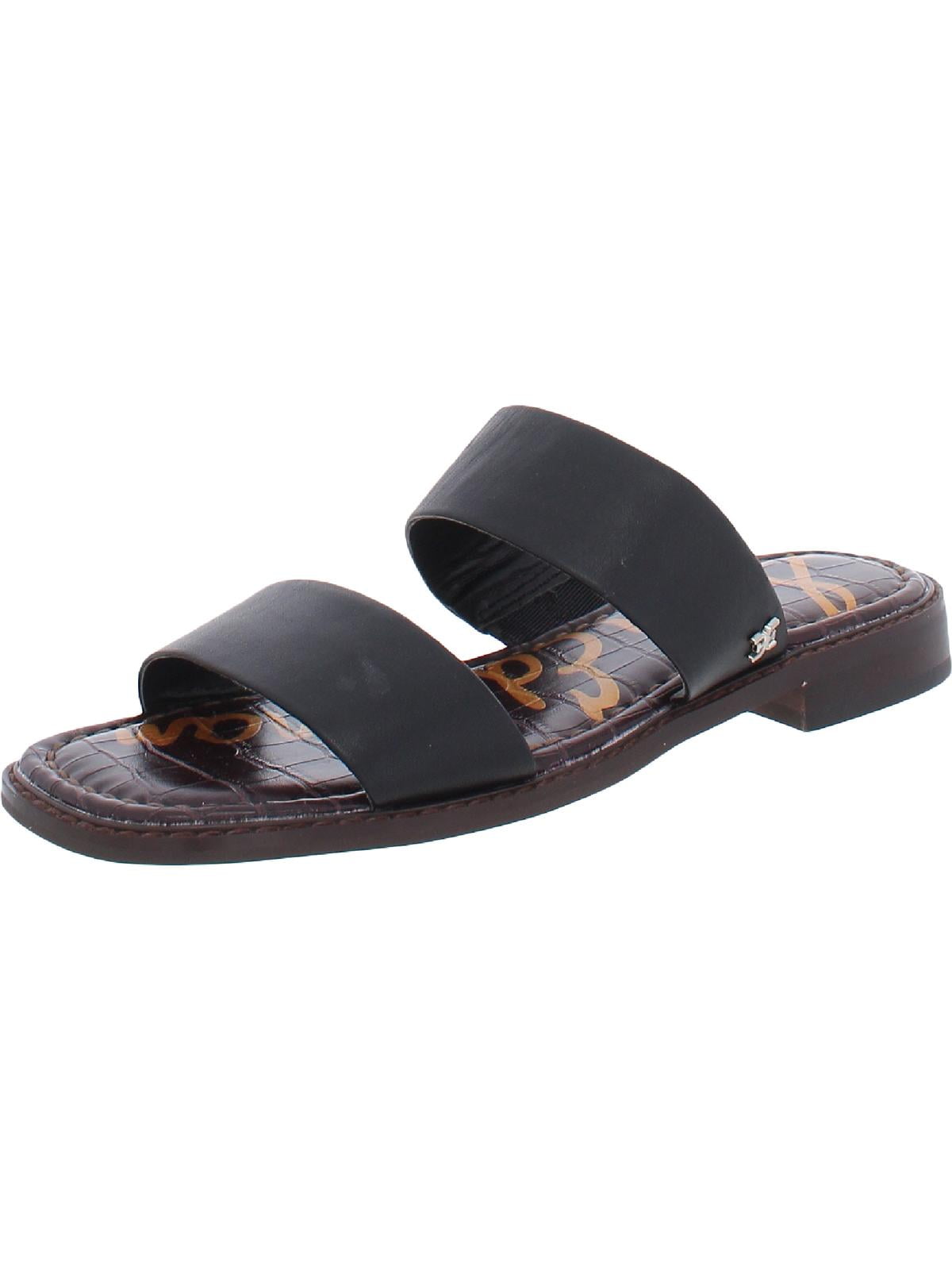 Sam Edelman Womens Haydee Leather Slip On Slide Sandals - Walmart.com