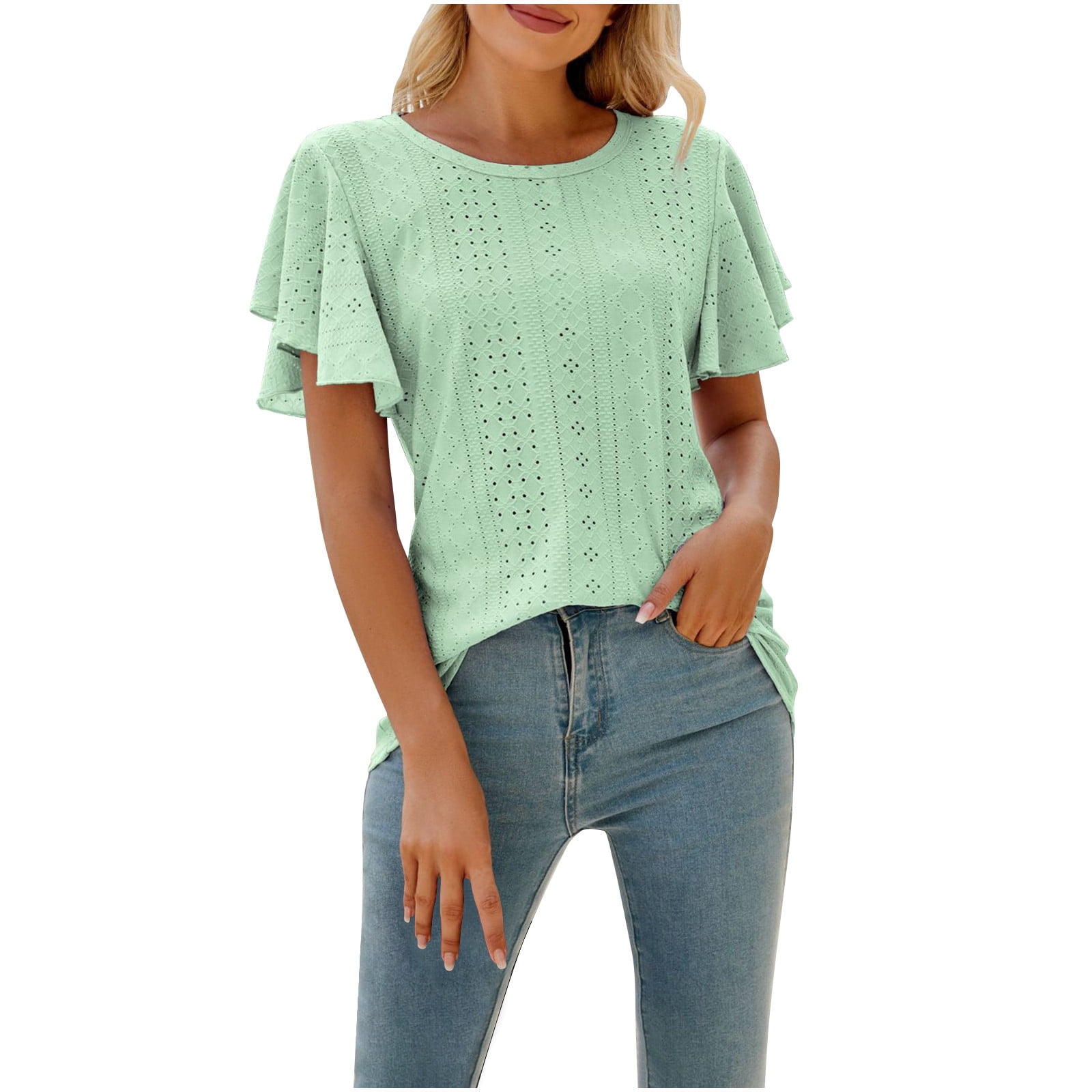 Click here for Deals Of The Week Cagogo Womens Ruffle Short Sleev... prices